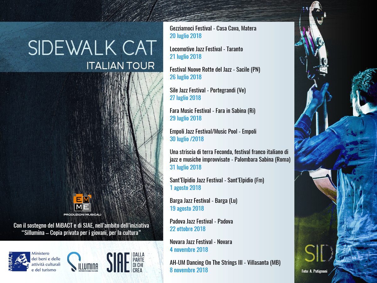Sidewalk Cat Quintet Italian Tour - 12 tappre da nord a sud Emme Record ...